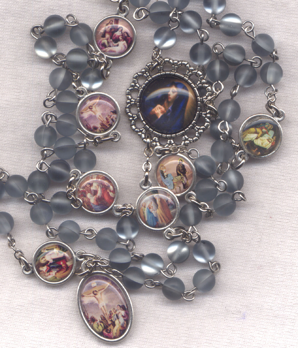 7 Sorrows Servite Rosary Our Lady of Seven Sorrows polaris beads color