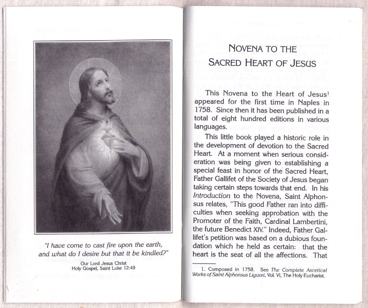 Novena To The Sacred Heart of Jesus booklet