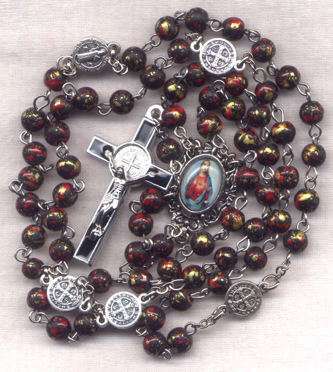 Brigittine Rosary Sacred Heart St Benedict Medal Crucifix BR65