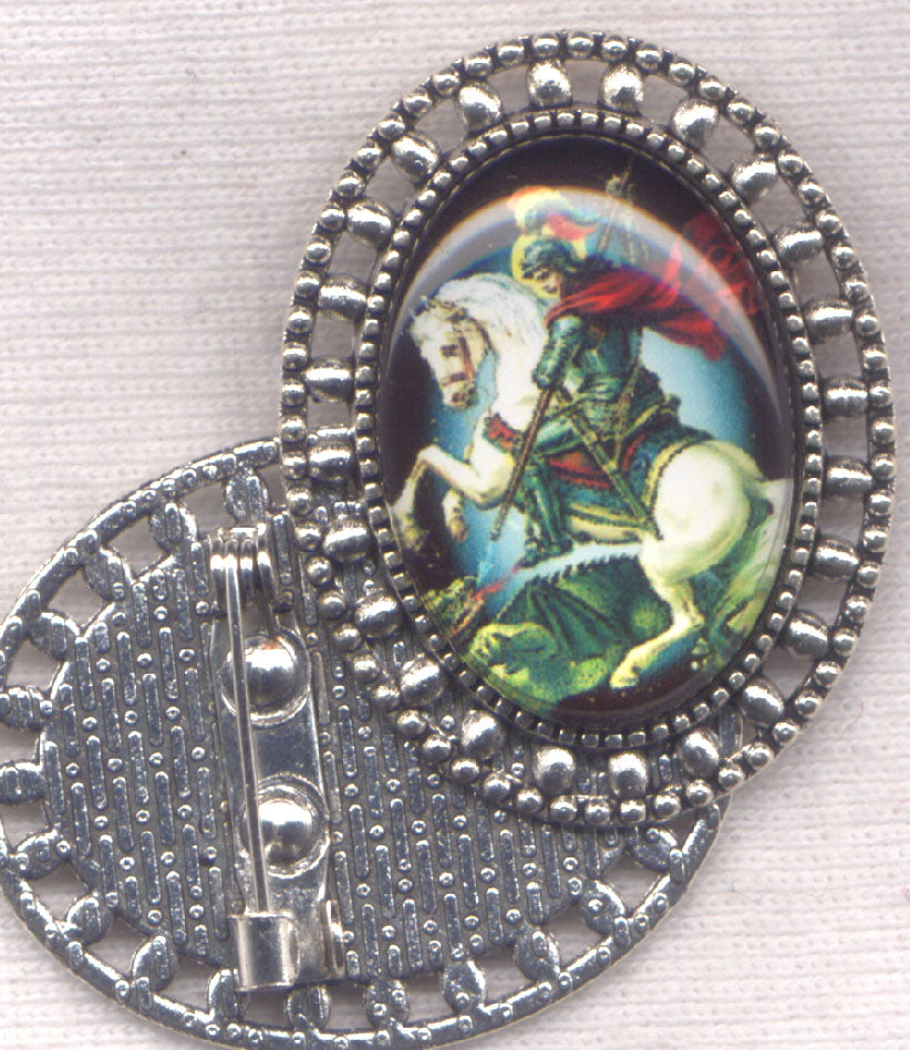 St George the dragon slayer Brooch each BRCH04L