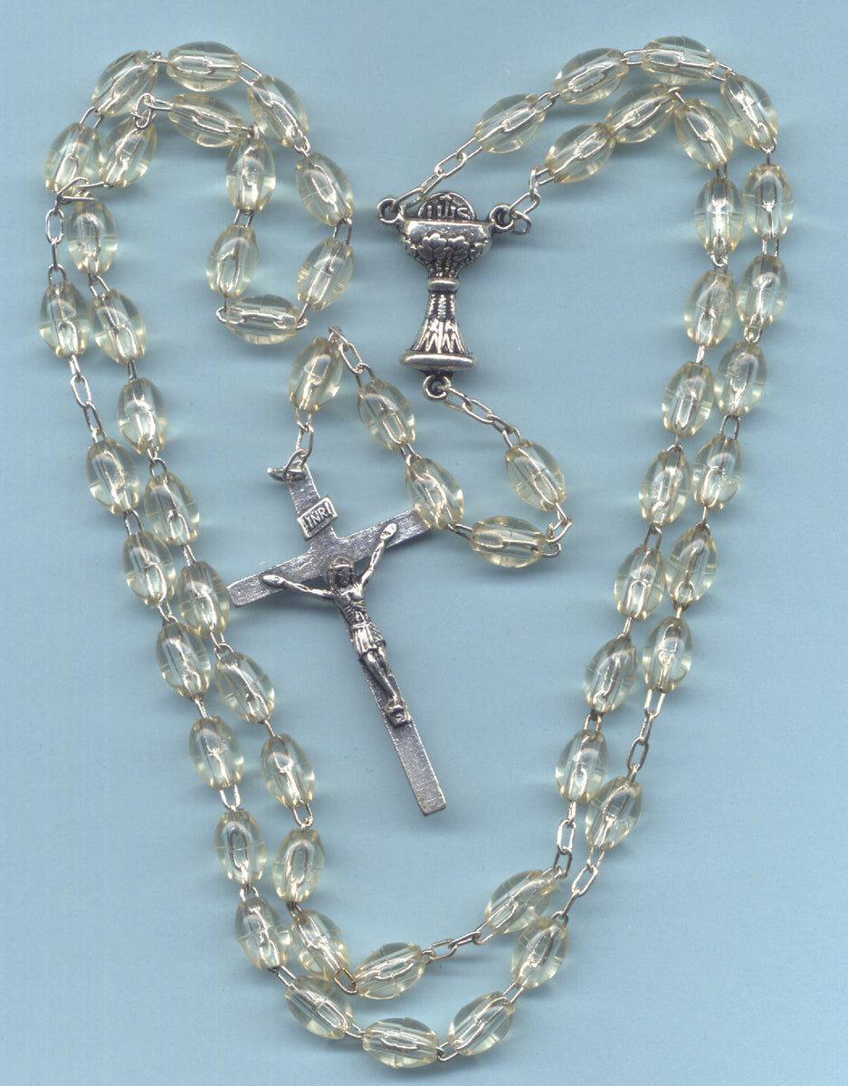 First Communion Rosary Econo Crystal Acrylic Beads FC02