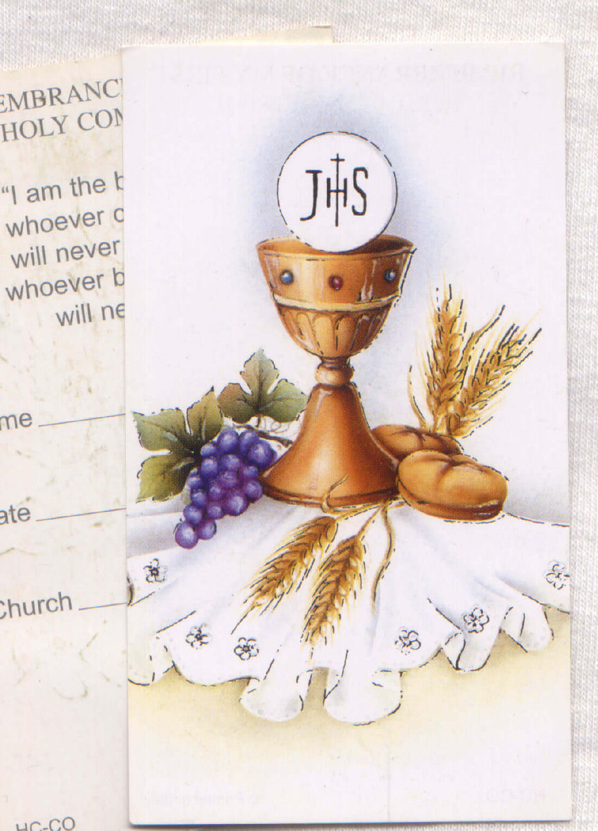 1st Communion Record prayer card 12/pkg IT93