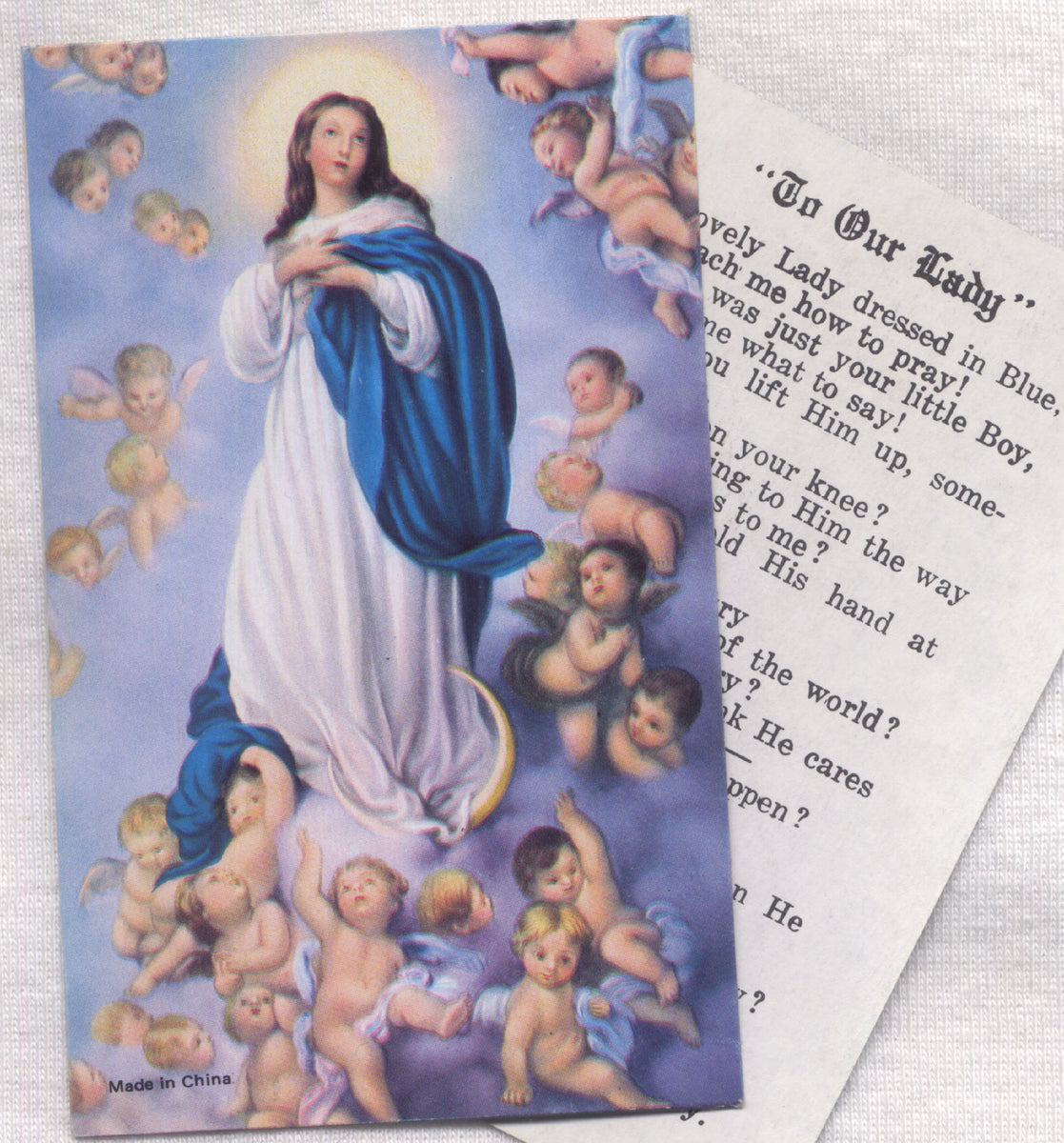 Classic Assumption of the Blessed Virgin Mary prayercards 5/pkg