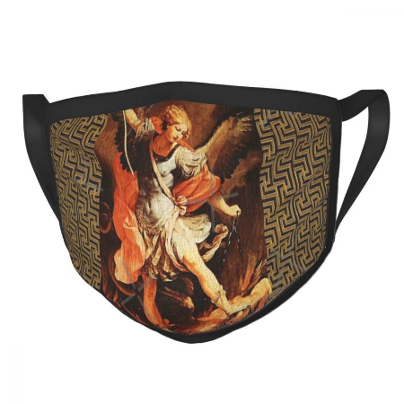 St Michael the Archangel color non-adjustable washable face mask MSK45